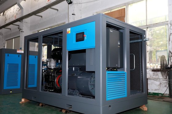 160KW 220Hp factory super silent two stage screw air compressor for molding supplier